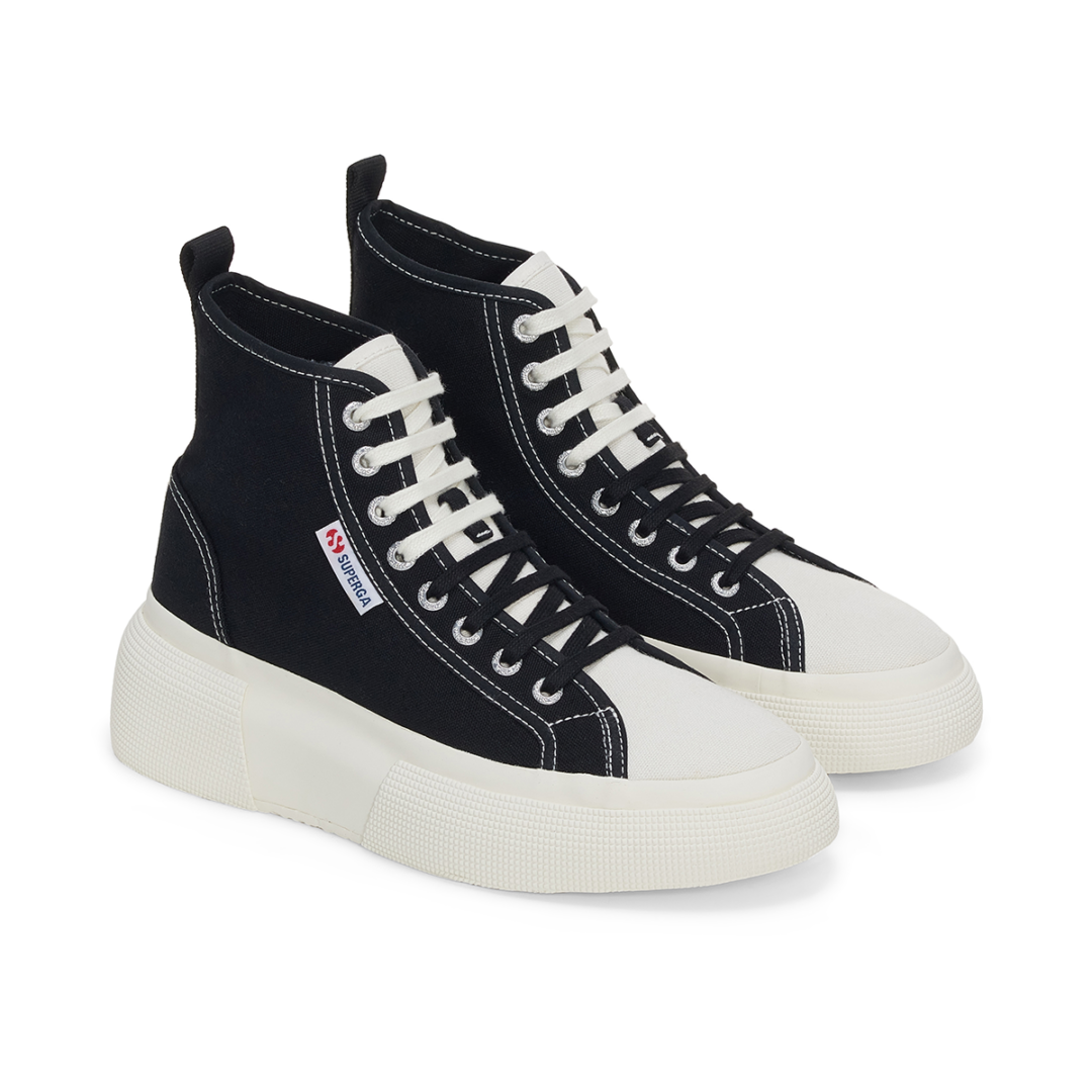 Zapatilla 2596 Bubble Mid Black White – Superga Chile